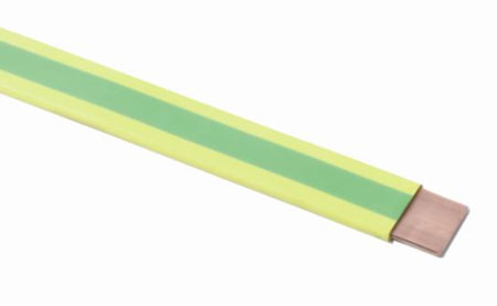 GREEN YELLOW EARTH TAPE, INSULATED COVERED COATED GREEN YELLOW COPPER ...