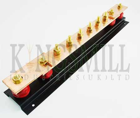 18 WAY EARTH BARS - SINGLE TWIN LINKS, COPPER EARTH BARS 18 WAY