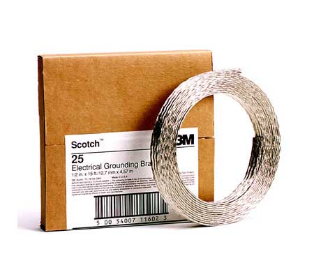 3M SCOTCH 25 ELECTRICAL GROUNDING BRAID FLAT GROUNDING EARTH BRAID ...