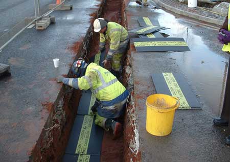 UNDERGROUND CABLE PROTECTION, PIPE PROTECTION, GAS PIPE, WATER PIPE ...