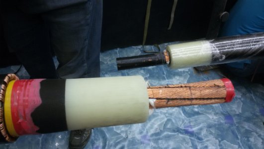 Sanding 132kV High Voltage Brugg Cable Joint