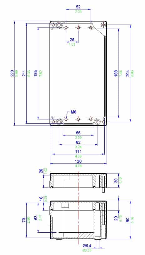 Abtech ZAG10/9 Aluminium Electrical Enclosure & Junction Box