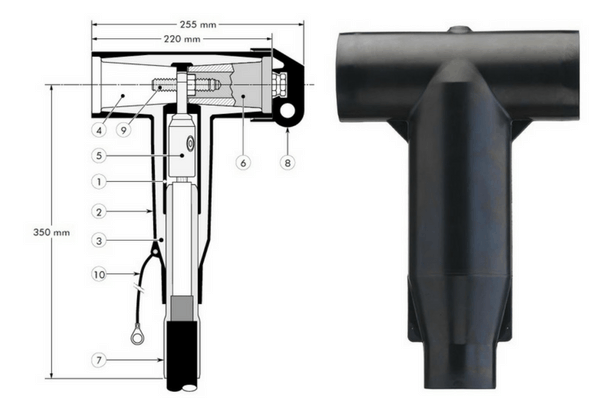 Nexans Euromold M440TB/G Tee Connectors 36kV 630Amps 185-630sqmm