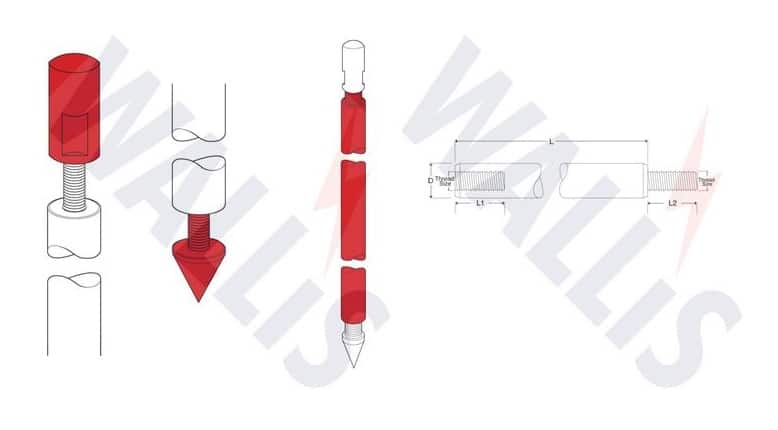 GALVANISED STEEL EARTH RODS, AN WALLIS EARTH ROD, WALLIS RODS, WALLIS ...